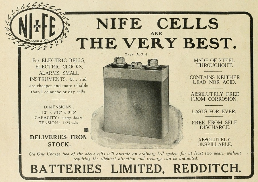 Batteries Nickel-Fer Edison - PERMA-BATTERIES